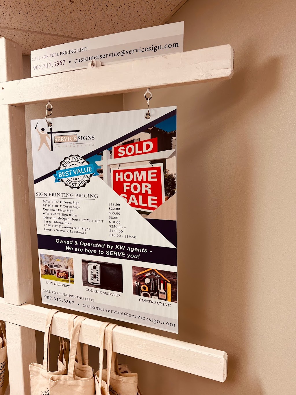 Service sign and contracting - 6260 Old Seward Hwy, Anchorage, AK 99518